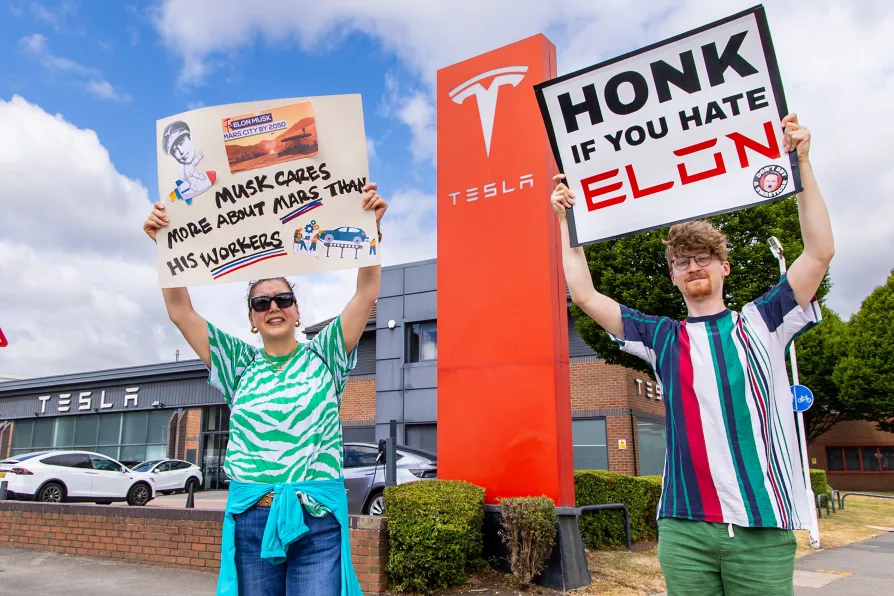 Activists target five Tesla dealerships on Elon Musk’s 54th birthday ...